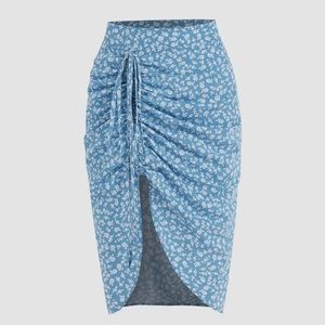 Cider | Skirts | Ditsy Floral Drawstring Midi Skirt By Cider | Poshmark